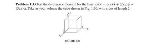 Solved Problem Test The Divergence Theorem For The Chegg