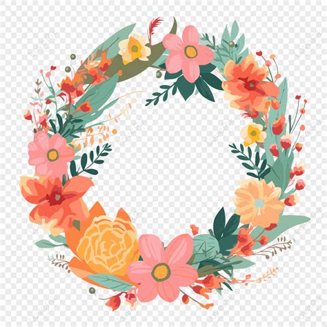 꽃 화환 벡터상표클립 아트만화 Png 일러스트 무료 다운로드 Lovepik