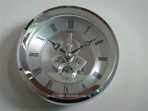 Metal Quartz Clock Movement Silver Skeleton Clock Inserts Fit 3 34