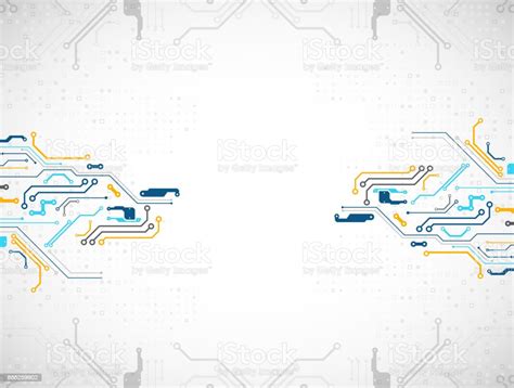 Hitech Digital Technology And Engineering Theme Stock Illustration