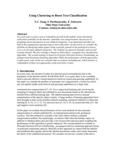 Using Clustering To Boost Text Classification Ailab