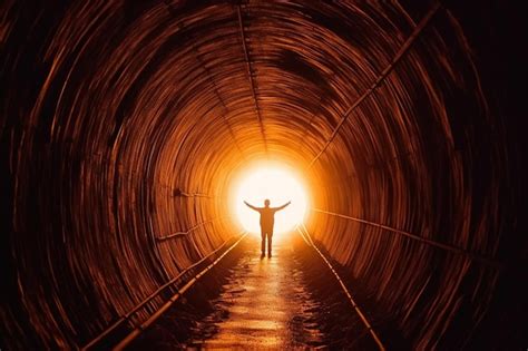 Premium AI Image Arafed Man Standing In A Tunnel With His Arms