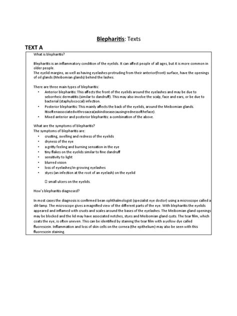 Blepharitis Questions Pdf