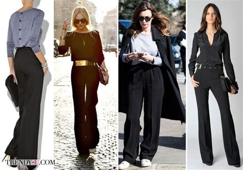 Широкие брюки: с чем носить? 45 эффектных образов | Trendy-U