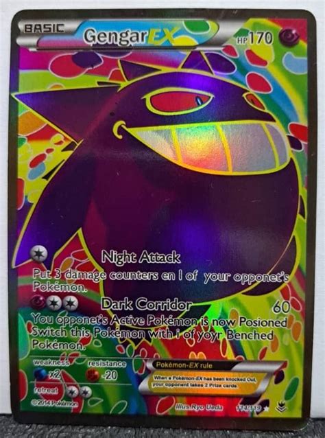 Gengar Ex 114119 Xy Phantom Forces Full Art Ultra Rare Holo Pokemon