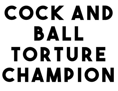 Cock And Ball Torture Champion By Jimbo Jimmies Redbubble