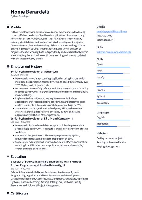 IBM Python Developer Resume Examples ResumeCat