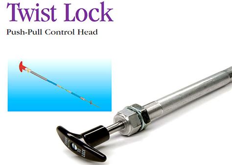 Twist Locking Control Cable Head Plated Carbon Steel Locking Push