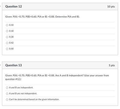 Solved D Question Given P A P B P A Or Chegg Com