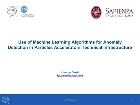 Machine Learning Algorithms For Anomaly Detection In Particles Accelerators Technical