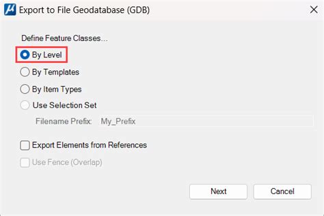 To Export The Esri File Geodatabase By Feature Classes That Are Defined