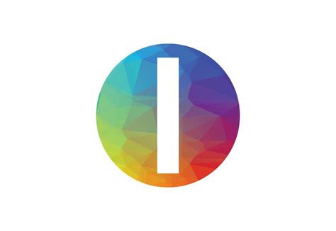 Colourful Low Poly And Initial I Letter Logo Design Vector
