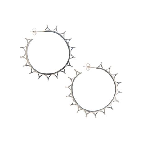 Crown Sterling Silver Hoop Earrings National Portrait Gallery Shop