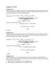 Assignment 7 Solution 1 Docx Assignment 7 Solution Problem 13 13 What Is The Price Of A
