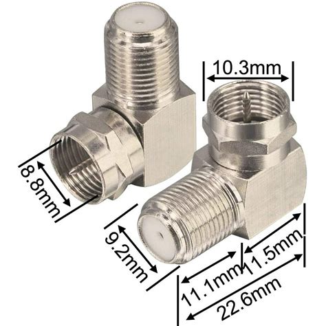 Conector Coaxial De ángulo Recto Tipo F Adaptador Hembra A Macho