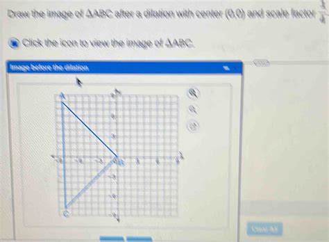 solved draw the image of Δabc after a dilation with center 0 0 and