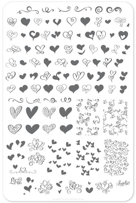 Flirty Flourish Cjs V 11 Clear Jelly Stamping Plate Stamping