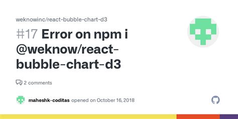 Error On Npm I Weknow React Bubble Chart D3 · Issue 17 · Weknowinc