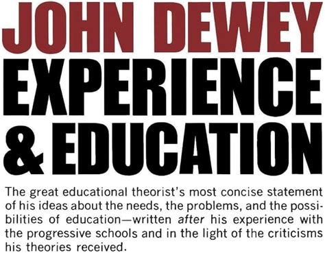 John Dewey Experience And Education