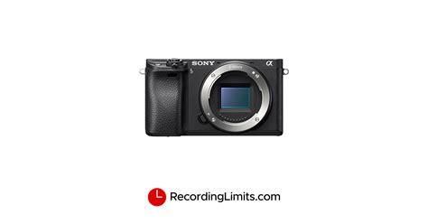 Sony Alpha 6300 Video Recording Limits