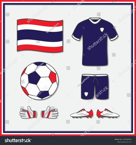 Thailand Football Cartoon Vector Illustration Football Stock Vector ...