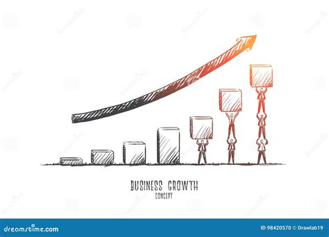 Business Growth Concept Hand Drawn Isolated Vector Stock Vector