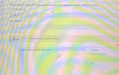 Solved Write A Program That Reads Three Integers As Inputs Chegg