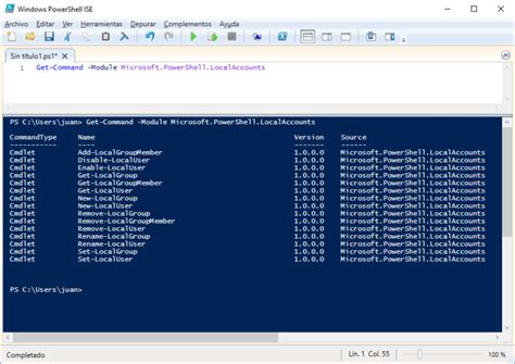 Cmdlets Relacionados Con La Gestión De Cuentas Locales En Windows 10