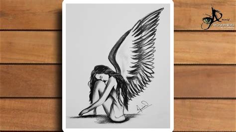 Sad Angel Pencil Drawings