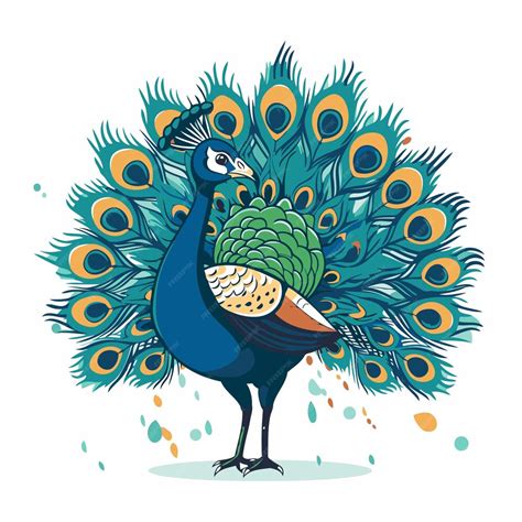 Premium Vector Peacock Vector Illustration Peacock With Beautiful