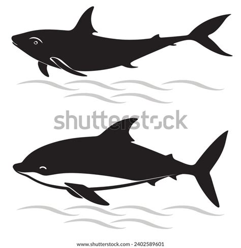 Vaquita Outlines Symbols Dark Level Variety Stock Vector Royalty Free