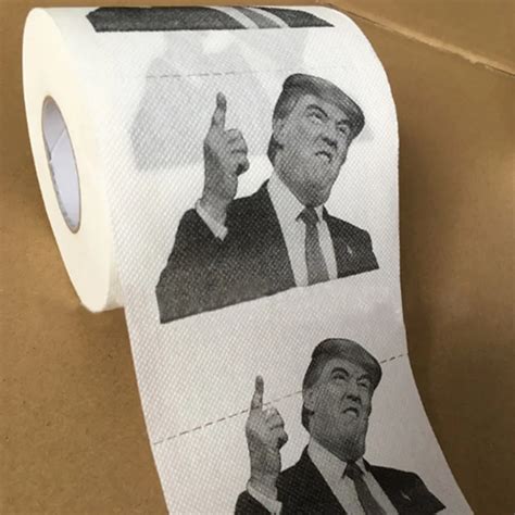1pcs 100g Donald Trump Humour Toilet Paper Roll Novelty Funny Gag T