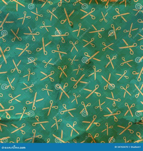 Scissors Seamless Pattern Stock Vector Illustration Of Page Hair