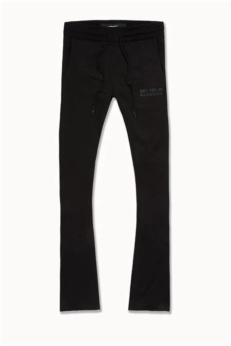 Mens Jordan Craig Syip Tonal Stacked Sweatpant Black