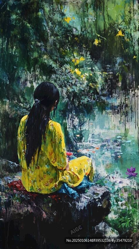 ai创作图油画少女 油画荷 荷油画 采莲的姑娘 禅意油画 唯美人物油画 油画质地手绘人物 丙烯画人物 溪畔浣衣女 油画旗袍女 采蜜油画 油画人物 水畔油画 旗袍油画 荷花女孩 昵图网
