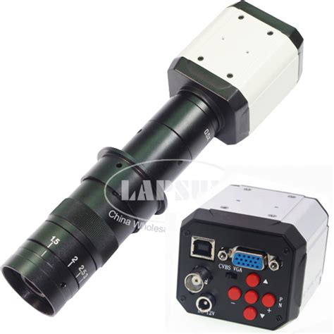 Hd Industrial Pcb Microscope Camera 180x C Mount Lens Dual Arm Stand