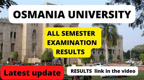 O U DEGREE RESULTS ARE OUT Osmaniauniversity Results Bba Bcom 2022