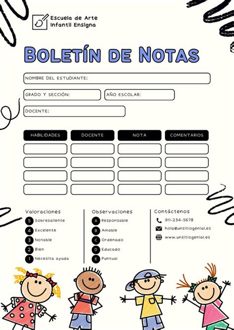 Plantillas De Boletines De Notas Gratis Canva