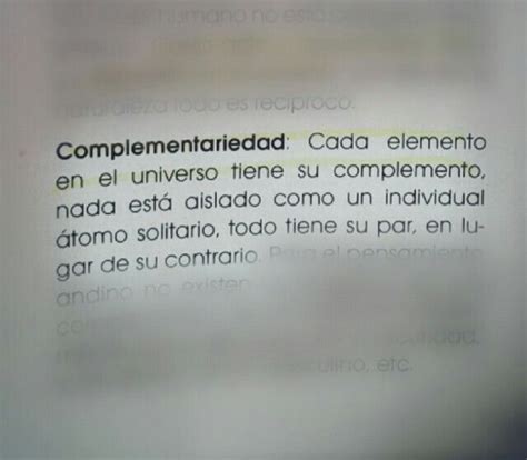Complementariedad Lo Contrario Elementos Universo