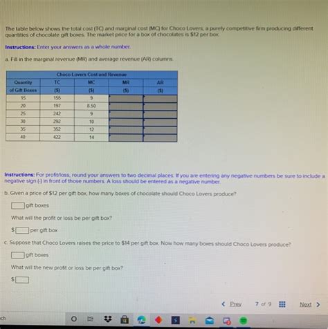 solved the table below shows the total cost tc and