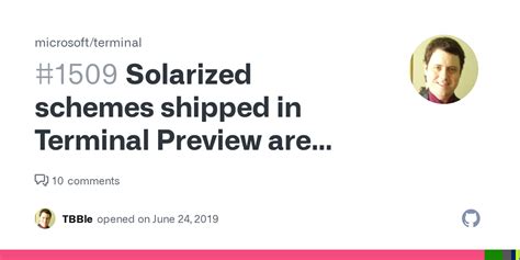 Solarized Schemes Shipped In Terminal Preview Are Incorrect · Issue