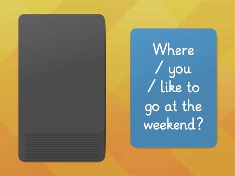 Present Simple Continuous Questions Random Cards