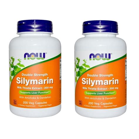 Now Foods Silymarin Milk Thistle Extract 300 Mg 200 Veg Capsules