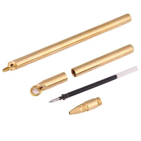 Edc Tool Retro Metal Signature Pen Pure Brass Ball Retro Pen Manual Edc
