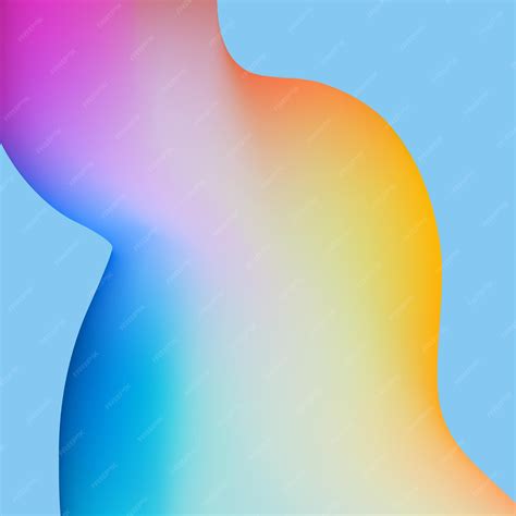 액체 컬러 커버의 벡터 일러스트 레이 션 액체 형태 구성 미래 지향적인 디자인 포스터 프리미엄 벡터