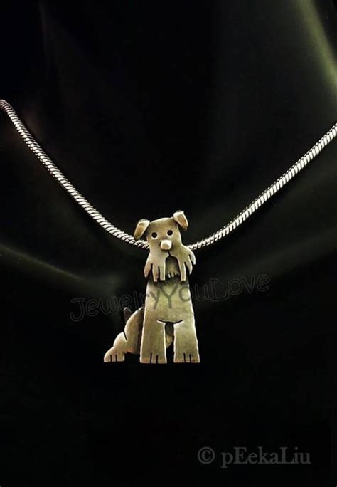 Schnauzer Necklace Sterling Silver Dogpet Miniature Etsy