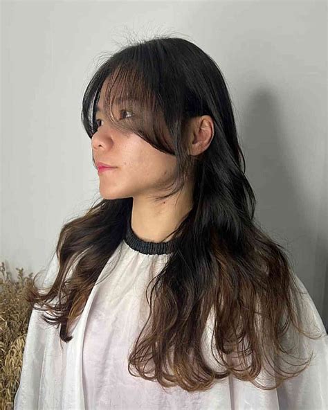 Long Layered Straight Hair With Side Bangs