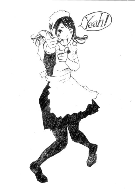 Safebooru 1girl Apron Black Dress Black Hair Black Pantyhose Dress