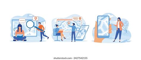 Gps Navigation Concept Navigate Mapping Technology Stock Vector Royalty Free 2427542155