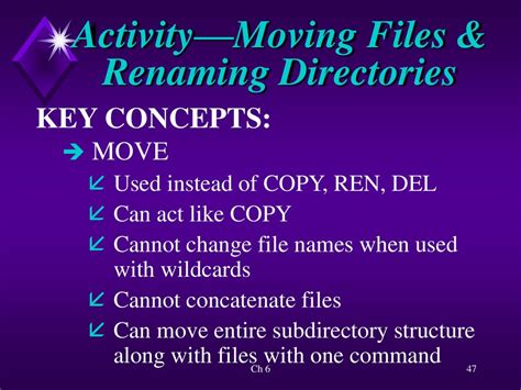 Chapter 6 Using DEL REN MOVE And RD S Ch Ppt Download
